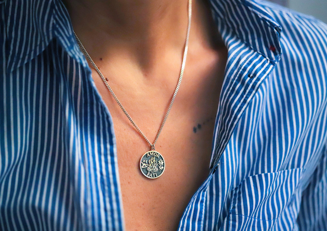 Silver Amor Fati Necklace, Amor Fati Necklace, Love of Fate Necklace ...