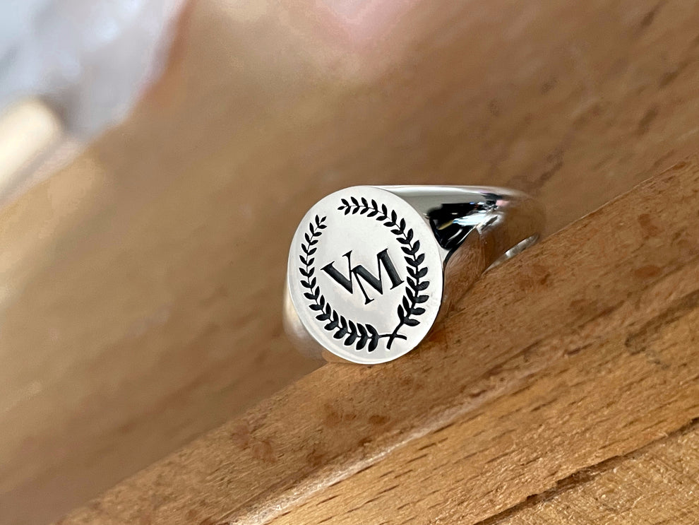 Custom Engraved Signet Rings – somethinggoldjewelry